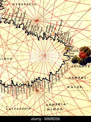 This map by Battista Agnese from circa 1540 is part of his Portolan ...