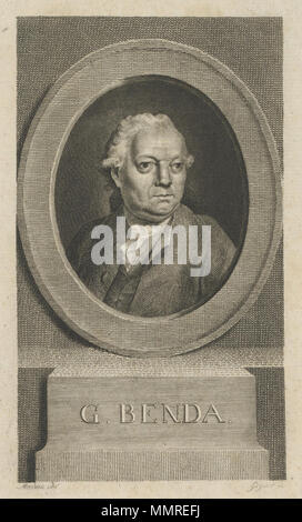 . Depicted person: Georg Benda . circa 1810. Georg Benda Stock Photo ...