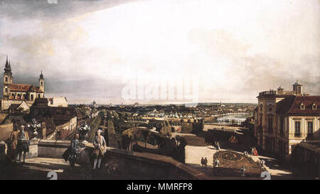Vienna, Panorama from Palais Kaunitz (detail) 1759-60 by Bernardo ...