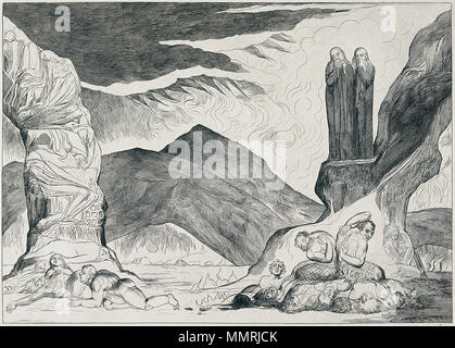 Blake's Illustrations of Dante, object 7 (Bentley 448-6) The Pit of ...