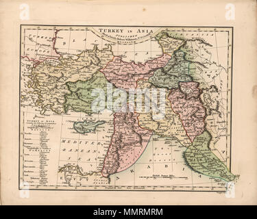 This 1808 map of Turkey in Asia illustrates the territorial boundaries ...
