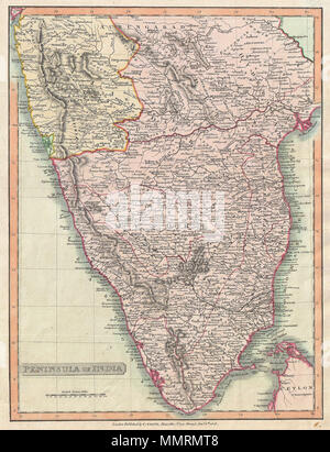 1808, Smith Map of India Stock Photo - Alamy