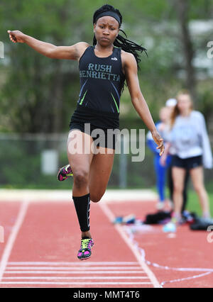 Henrietta, NY, USA. 12th May, 2018. Rush-Henrietta's Lanae-Tava Thomas ...