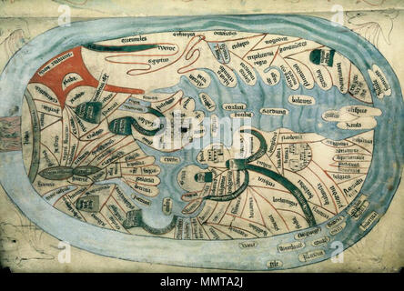 MAP OF EUROPE IN 1400 Stock Photo - Alamy