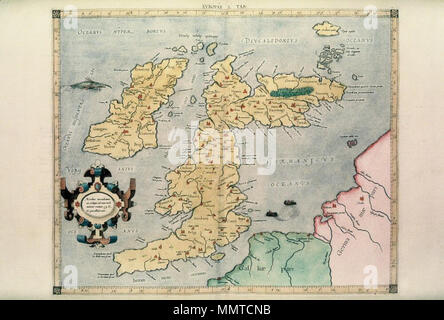 Map of the British Isles (1578 Stock Photo - Alamy