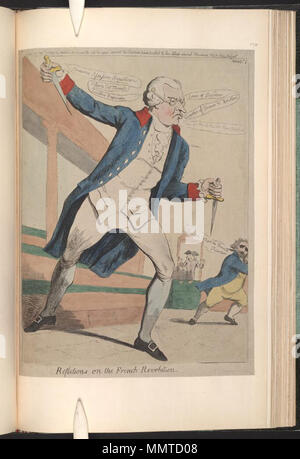 Cartoon on the French Revolution, c. 1792 - c. 1825 print A man with a ...