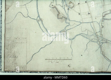 . Close-up of the map of the planned Oxford fortifications 13 November ...