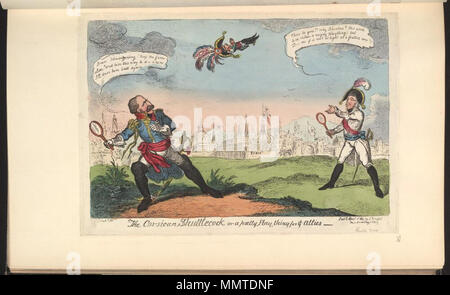 . Satire on Napoleon's defeat and abdication in 1814. (British ...