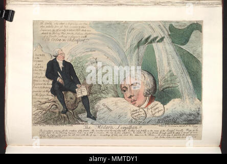 . Caricature of Edmund Burke during the French Revolution. (British ...