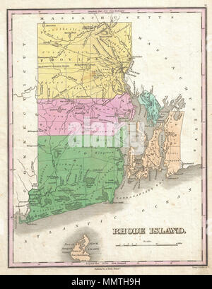 Topographical map of the state of Rhode Island and Providence ...