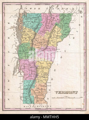A topographical map of the State of New Hampshire. Shows roads ...
