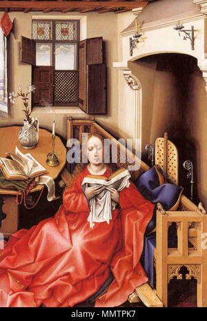 Campin merode altarpiece central detail 5 Stock Photo - Alamy