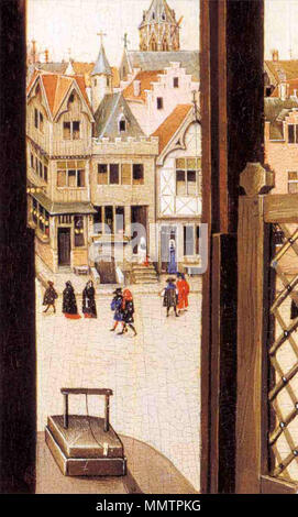. English: The Mérode Altarpiece (Right panel) Oil on wood, 64,1 x 117 ...