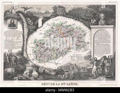 Map of Haute-Saone in France Stock Photo - Alamy