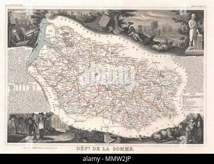 Map of Somme in France Stock Photo - Alamy