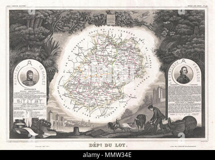 Map of Lot in France Stock Photo - Alamy