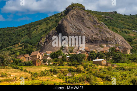 Rice terraces and Merina villages along the National Route 7 South of ...