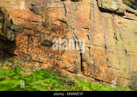The rock face of Hell Hole, the local name for the former quarry at ...