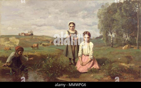 Jean-Baptiste Camille Corot’s *Children at the Edge of a Stream ...