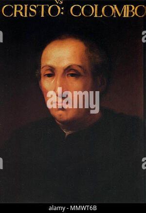 Cristofano dell' Altissimo - Portrait of Christopher Columbus Stock ...