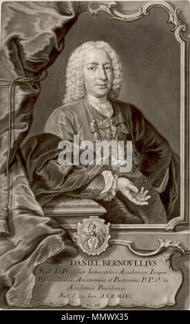 Portrait of Daniel Bernoulli (1700 - 1782) Swiss mathematician and ...