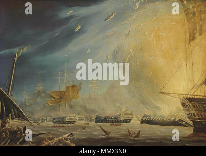 The Destruction of L'Orient at the Battle of the Nile, 1st August 1798 ...