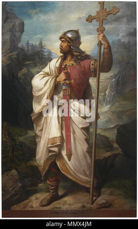 . Español: Retrato imaginario de Don Rodrigo († 711), ultimo rey de los ...