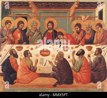 Duccio di Buoninsegna - Last Supper Stock Photo - Alamy