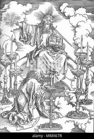 St John`s Vision of Christ and the Seven Candlesticks 1498 by Albrecht Durer Stock Photo - Alamy
