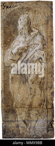 *El Greco's* painting *Apostle St. Andrew* depicts the apostle in a ...