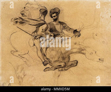Eugène Delacroix - Illustration for Goethe Faust 1825 Stock Photo - Alamy