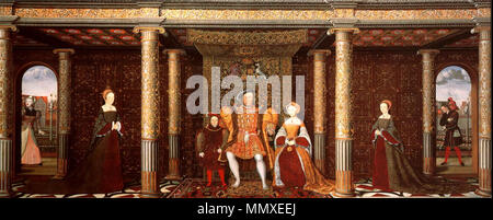 Family of Henry VIII, circa 1545, Princess Mary, Prince Edward, Henry ...