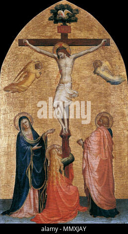 Fra Angelico - Crucifixion with the Virgin, John the Evangelist, and Mary Magdelene Stock Photo ...