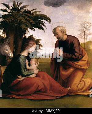 Rest on the flight into Egypt 1500-1525 circle Gerard DAVID 1450 - 1523 Belgian Belgium Dutch ...