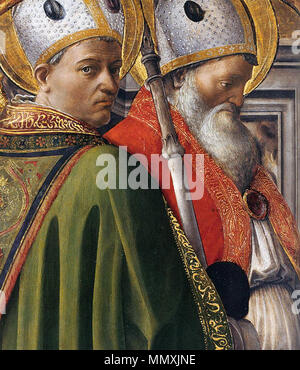 Fra Filippo Lippi - Sts Augustine and Ambrose (detail Stock Photo - Alamy