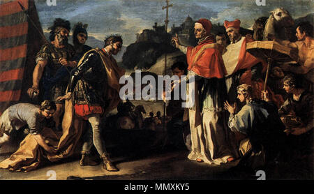 The Meeting of Pope Leo and Attila by Francesco Solimena Stock Photo ...