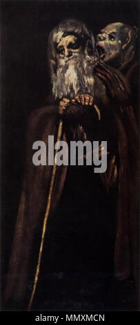 Francisco De Goya - Two Monks 1821 Stock Photo - Alamy