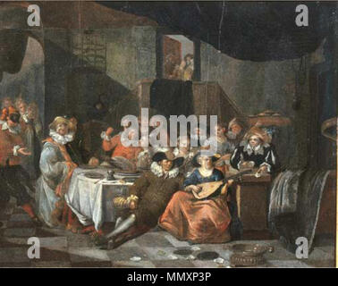 François Xaver Henri Verbeeck - An elegant dinner Stock Photo - Alamy