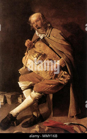 Georges de La Tour - The Hurdy-gurdy Player Stock Photo - Alamy