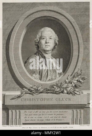 Christoph Willibald Gluck (1714-1787) on engraving from 1859. German ...