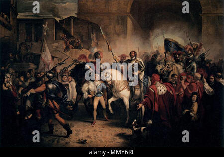 Entry of Charles VIII into Florence 1829 by Giuseppe Bezzuoli Stock ...