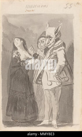 Goya - Mascaras crueles (Cruel Masks) recto Stock Photo - Alamy