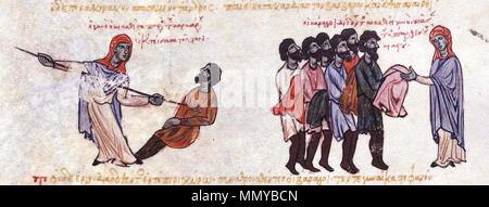 A Thracesian woman kills a Varangian Stock Photo - Alamy