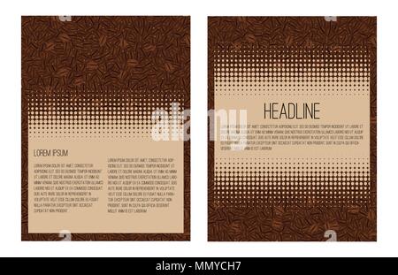 Coffee Brochure Flyer design Layout template. Triangle abstract style ...