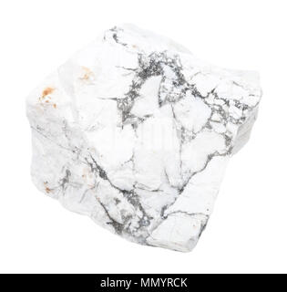 rough Howlite gemstone isolated on white Stock Photo - Alamy