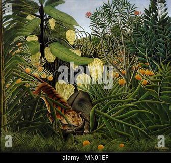 Henri Rousseau - Fight between a Tiger and a Buffalo Stock Photo - Alamy