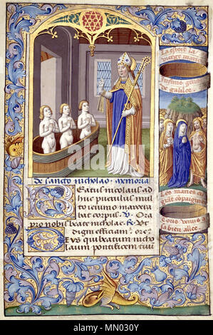 Heures de Charles VIII fol. 107R Saint Nicolas Stock Photo - Alamy