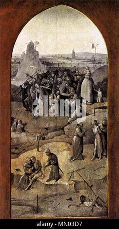 Christ carrying the cross between St. Jerome and St. Augustine - tempera on canvas - Bernardino ...
