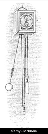 Huygens first pendulum clock - front view Stock Photo - Alamy