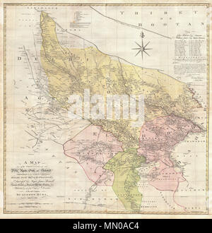 Ganges map Rennell Stock Photo - Alamy